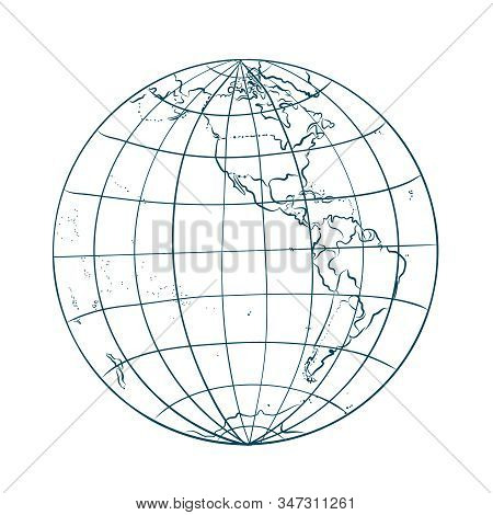Earth Globe Vector Vector & Photo (Free Trial) | Bigstock