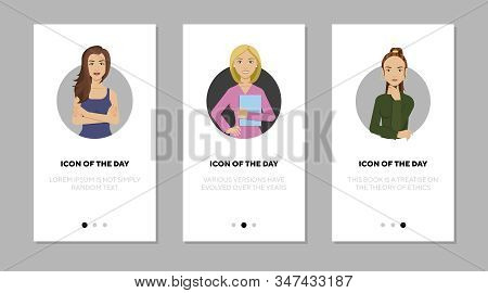 Female Office Worker Icon