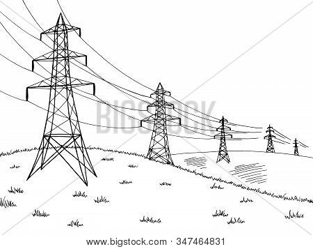 Power Line Graphic Vector & Photo (Free Trial) | Bigstock
