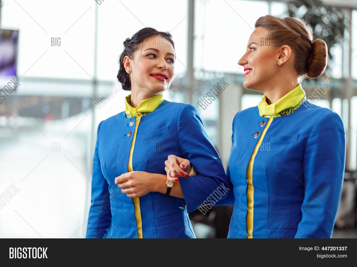 Two Flight Attendants Image & Photo (Free Trial) | Bigstock
