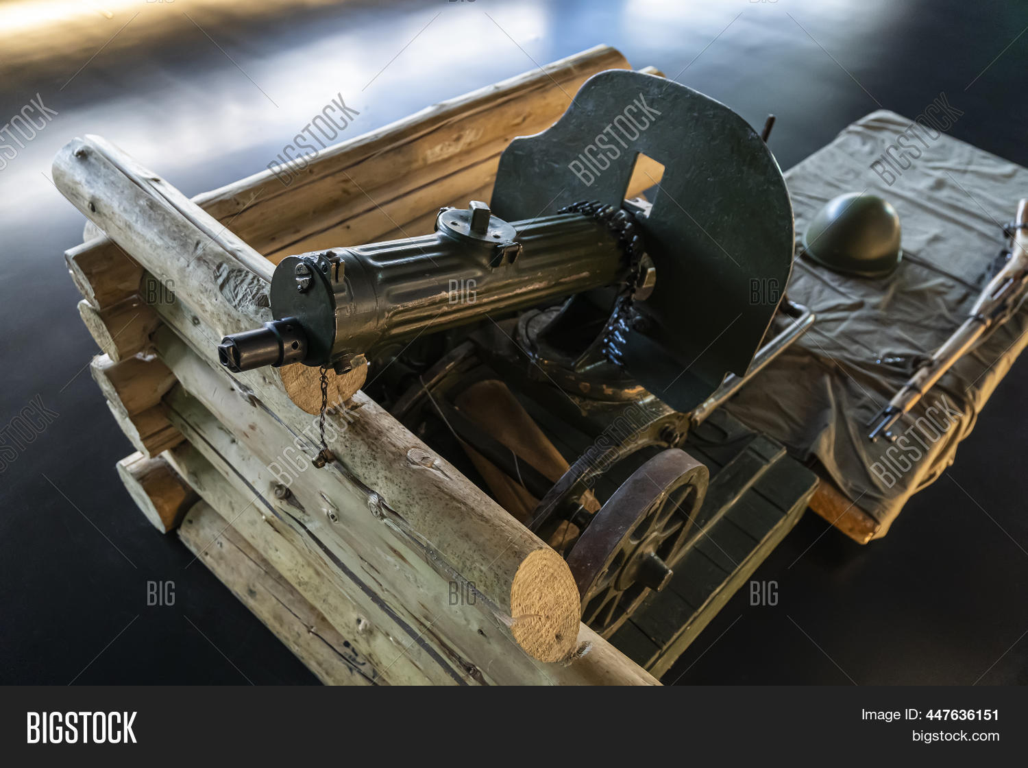 Old Machine Gun. Maxim Image & Photo (Free Trial) | Bigstock