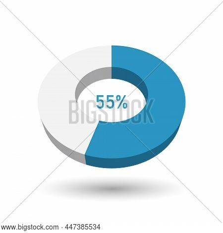 55 Percent Pie Chart Vector & Photo (Free Trial) | Bigstock
