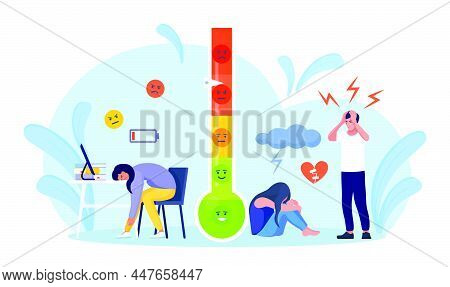 Thermometer Stress Vector & Photo (Free Trial) | Bigstock