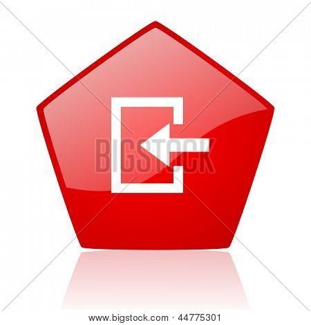 Enter Red Web Glossy Image & Photo (Free Trial) | Bigstock