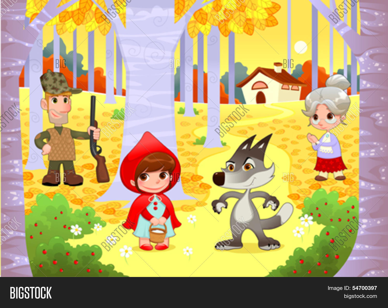 Little Red Hiding Vector & Photo (Free Trial) | Bigstock
