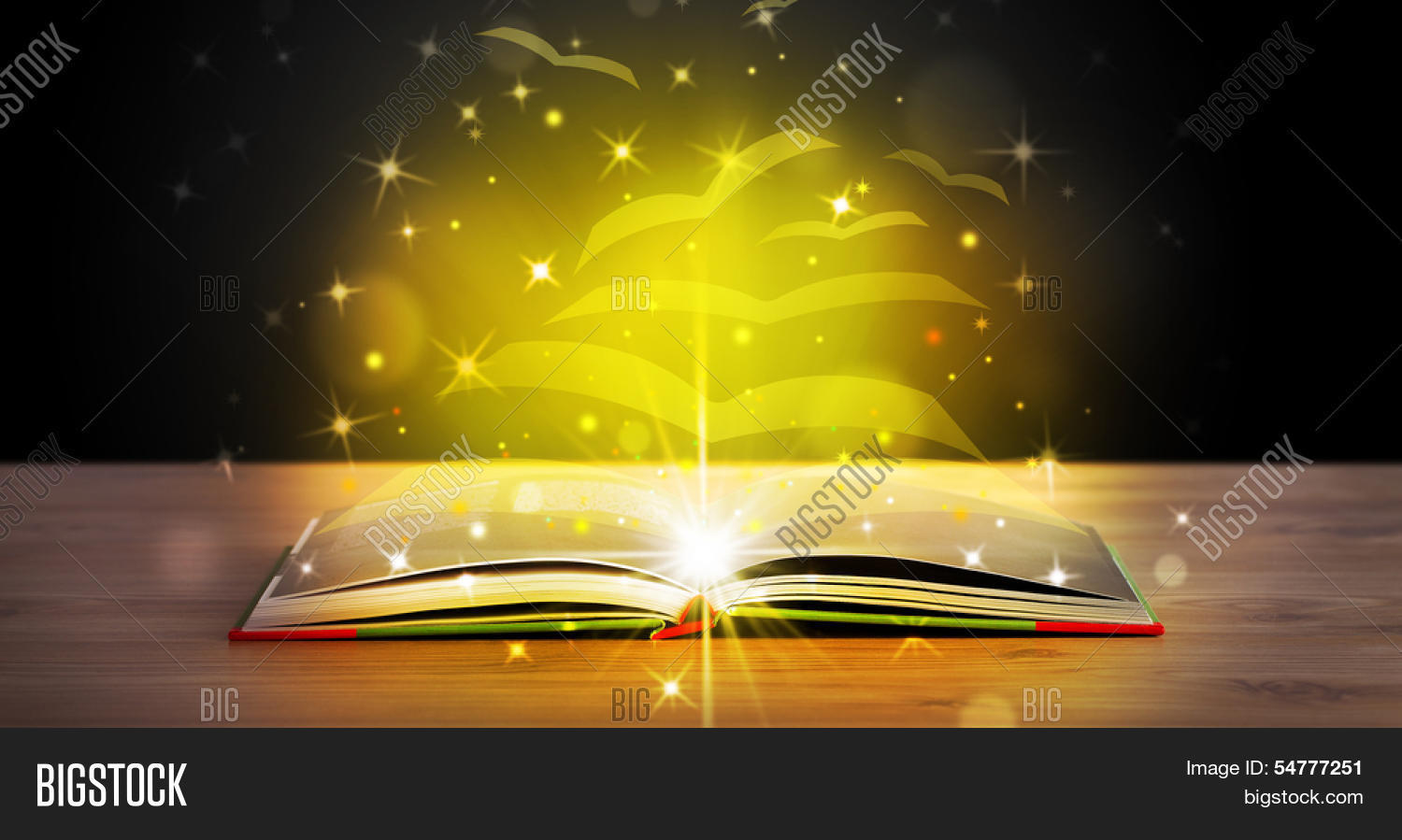 Open Book Golden Glow Image & Photo (Free Trial) | Bigstock