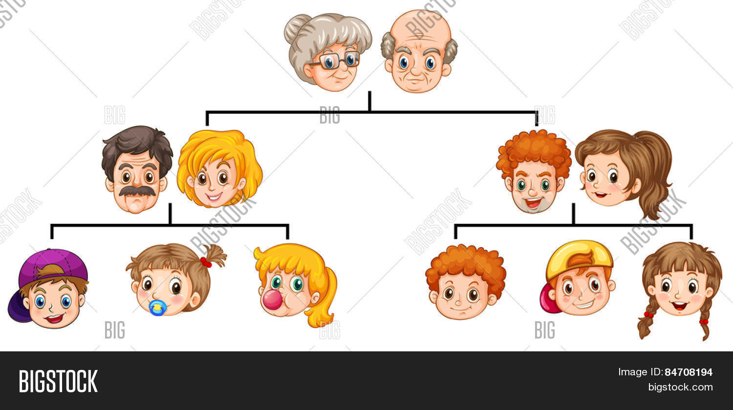 Single Family Tree Vector & Photo (Free Trial) | Bigstock