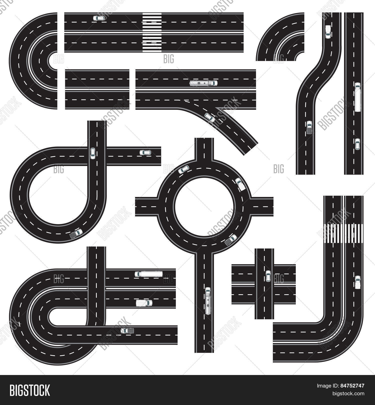 Road Map Design Vector & Photo (Free Trial) | Bigstock