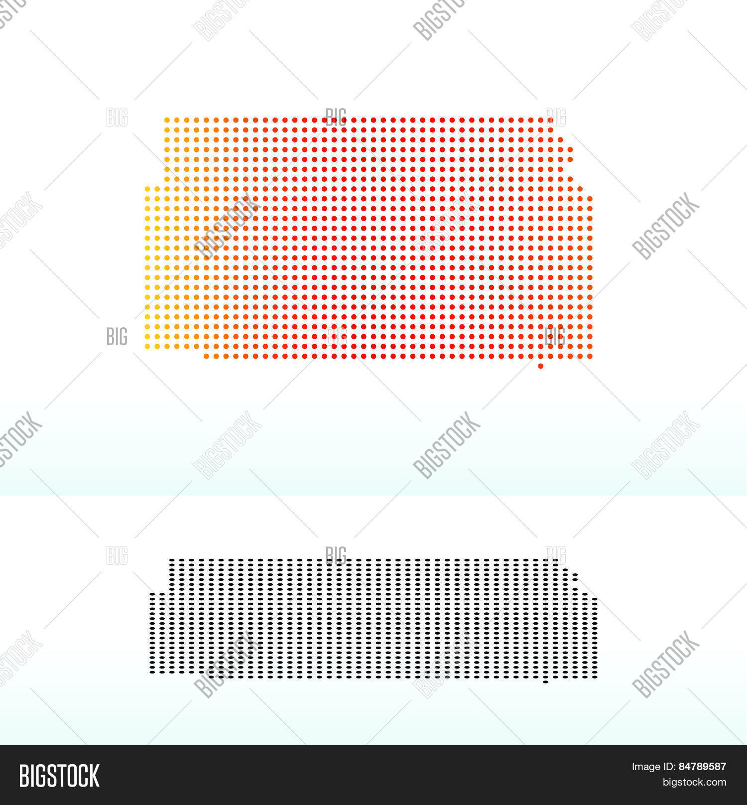 Map Usa Kansas State Vector & Photo (Free Trial) | Bigstock