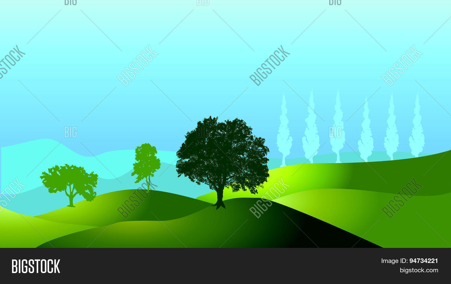 Landscape Tree Vector & Photo (Free Trial) | Bigstock