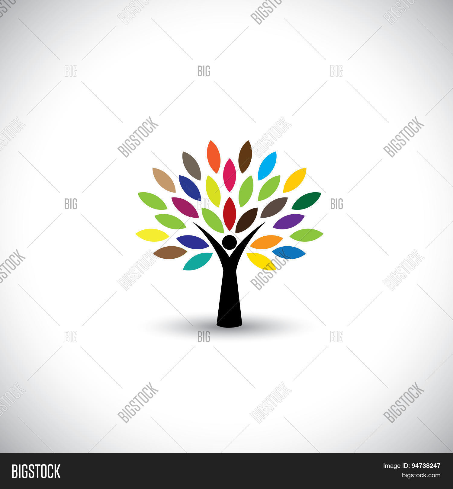 People Tree Icon Vector & Photo (Free Trial) | Bigstock