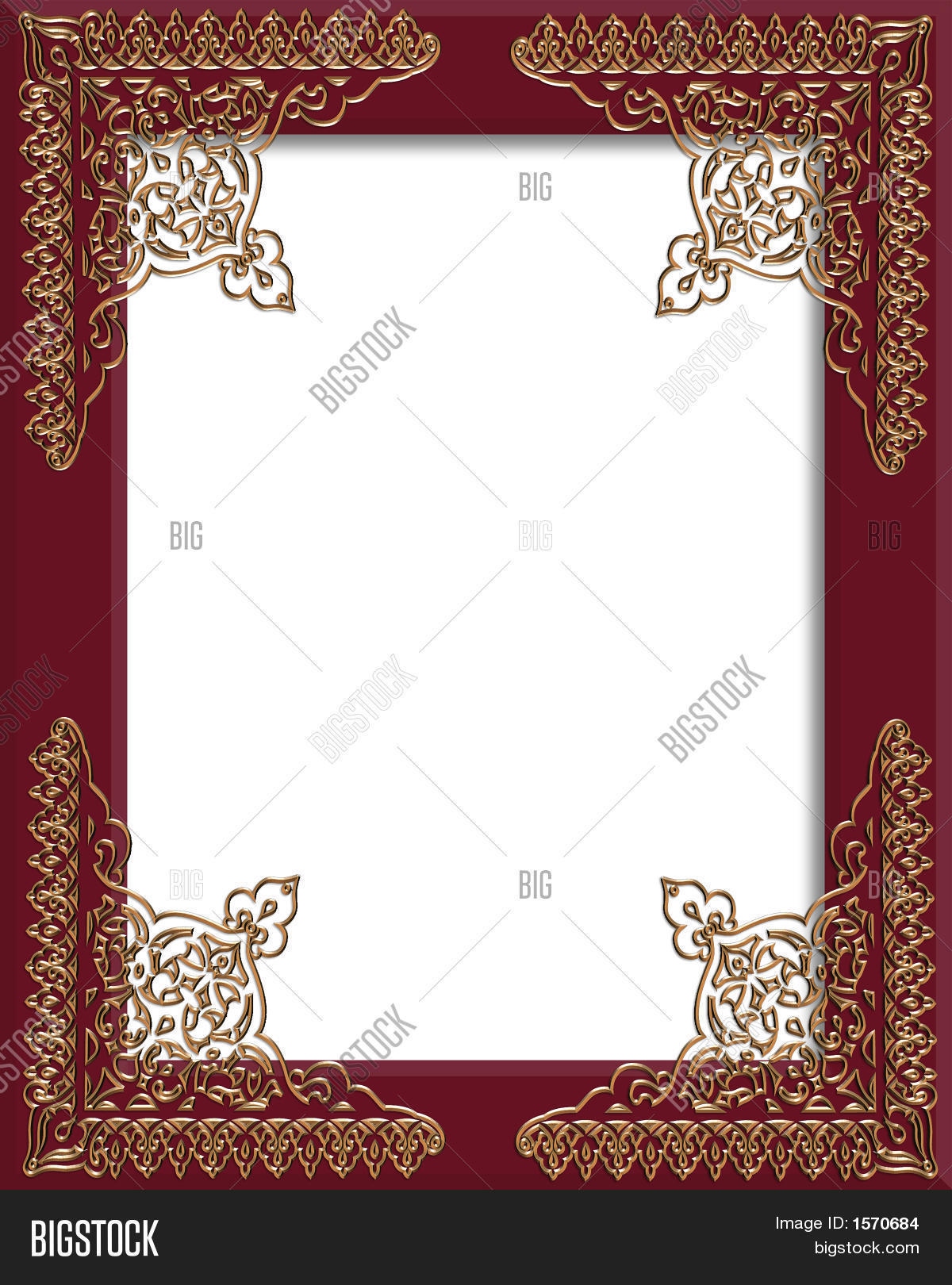 Red Gold Ornate Border Image & Photo (Free Trial) | Bigstock