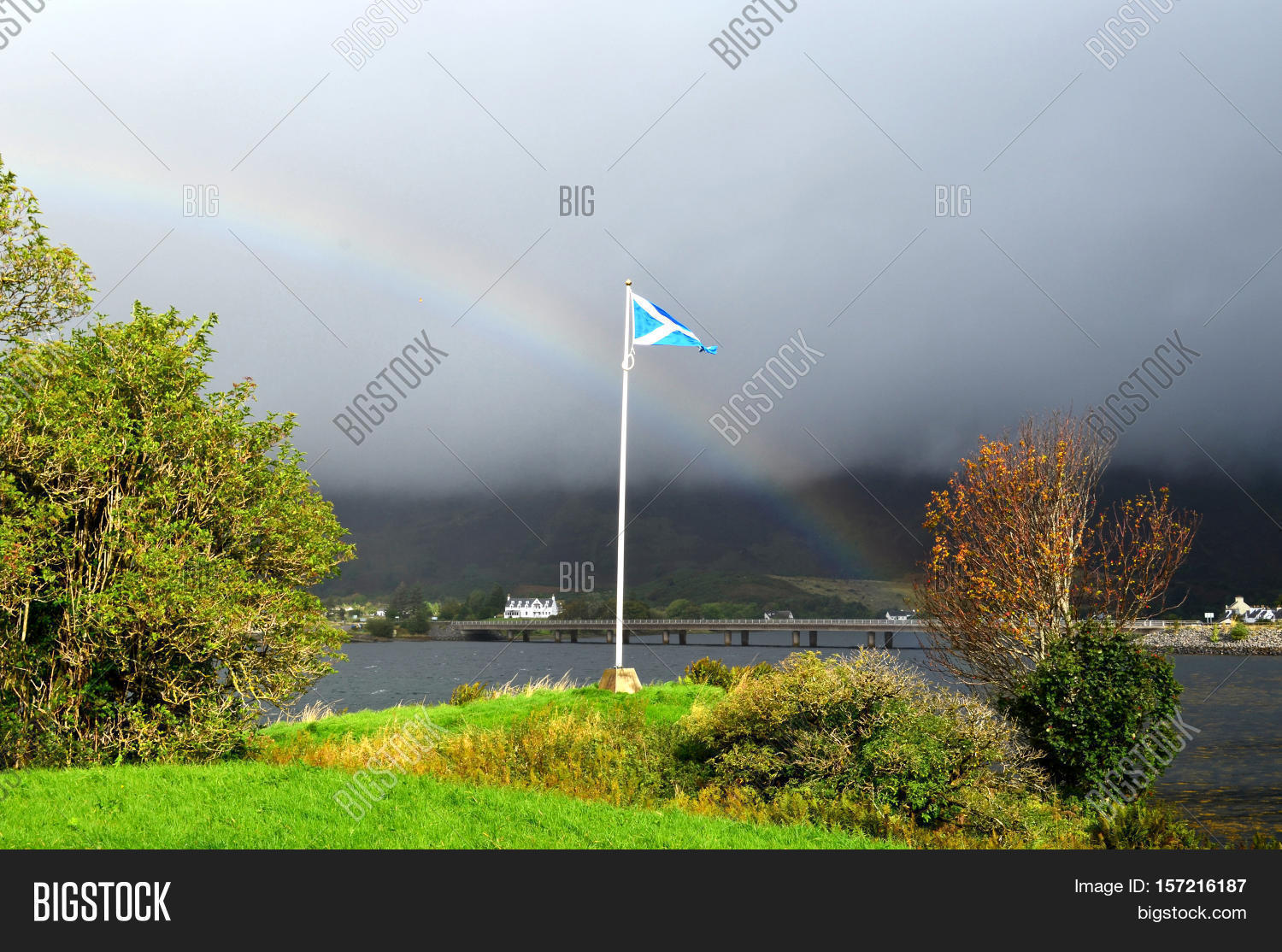 Scottish Flag Flying Image & Photo (Free Trial) | Bigstock
