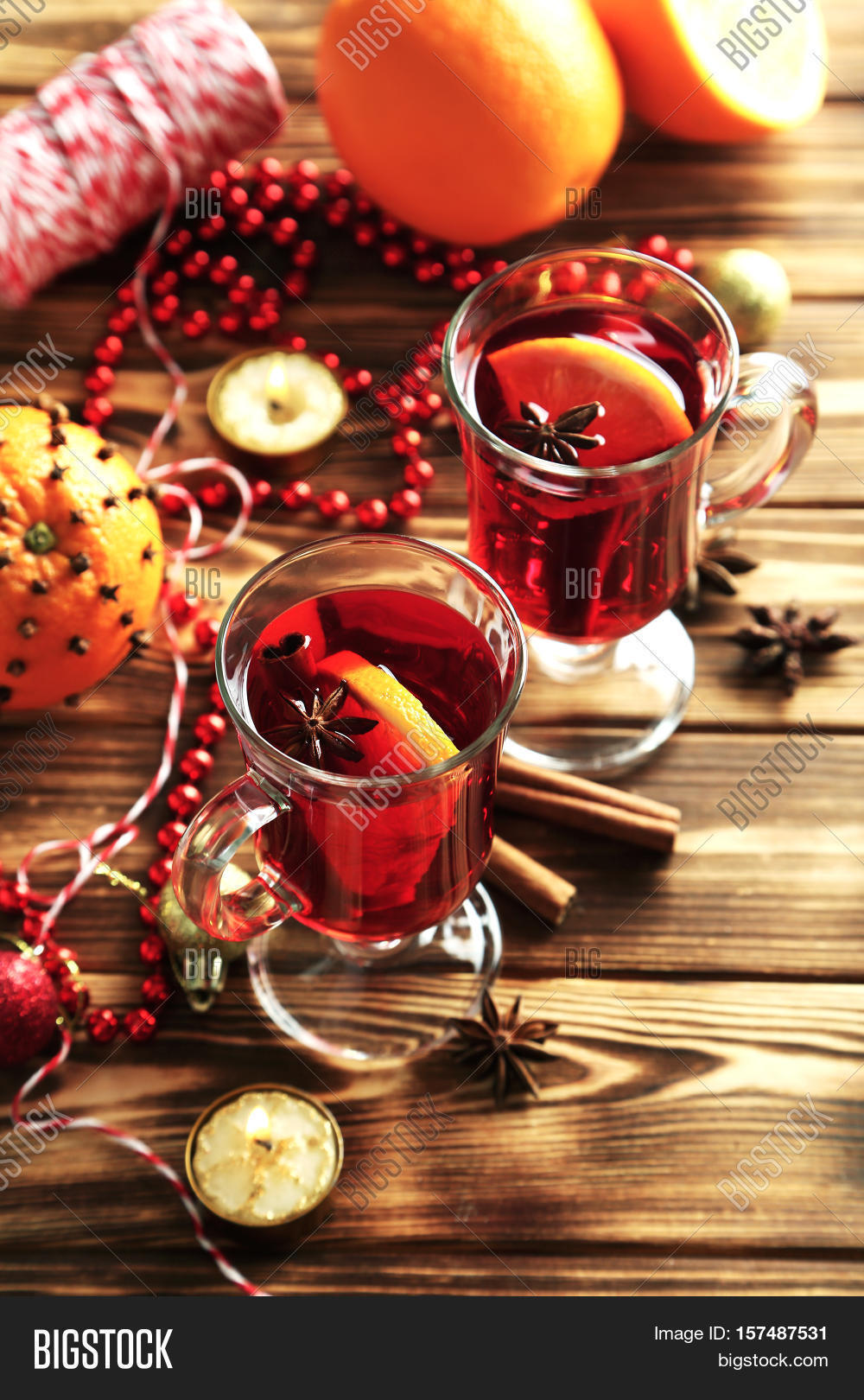 Mulled Wine Glass On Image & Photo (Free Trial) | Bigstock