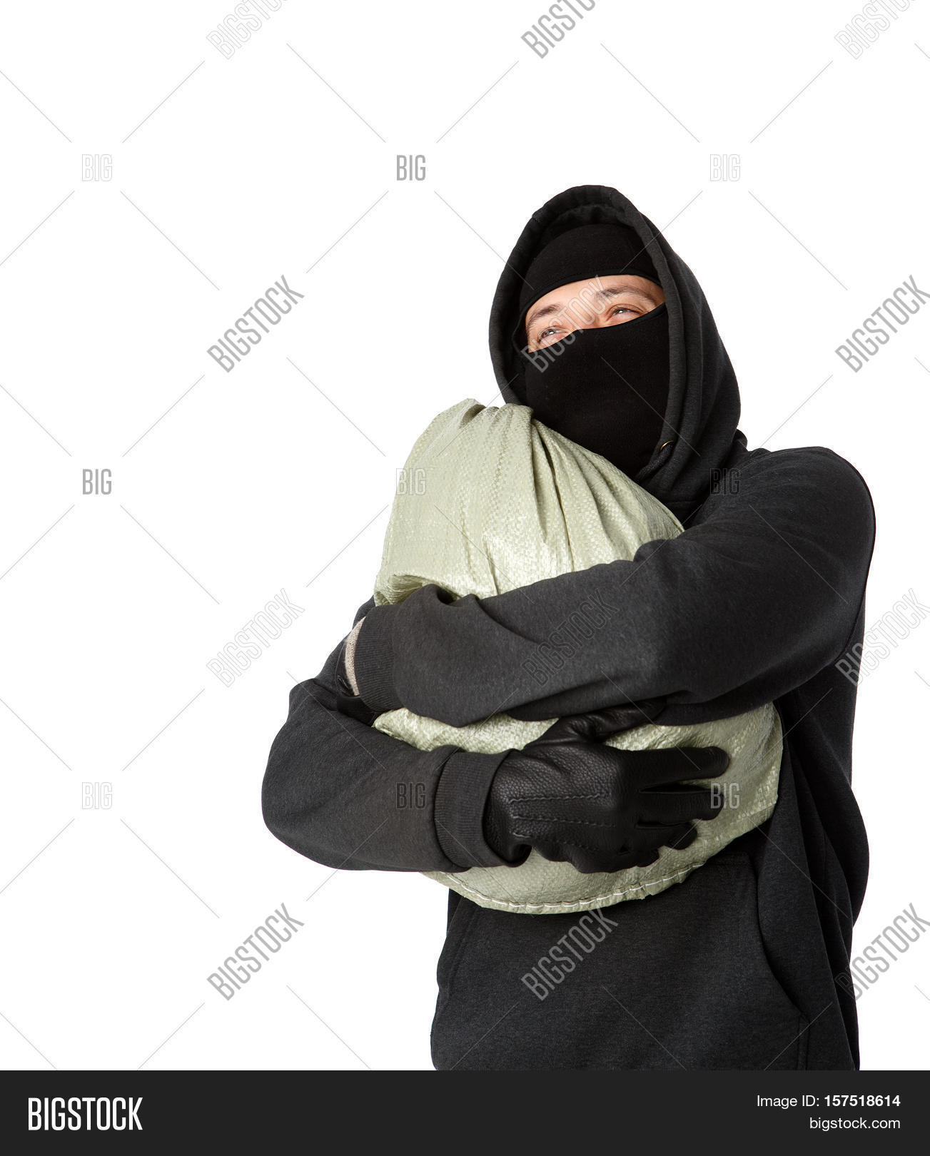Robber Hugging Bag Image & Photo (Free Trial) | Bigstock