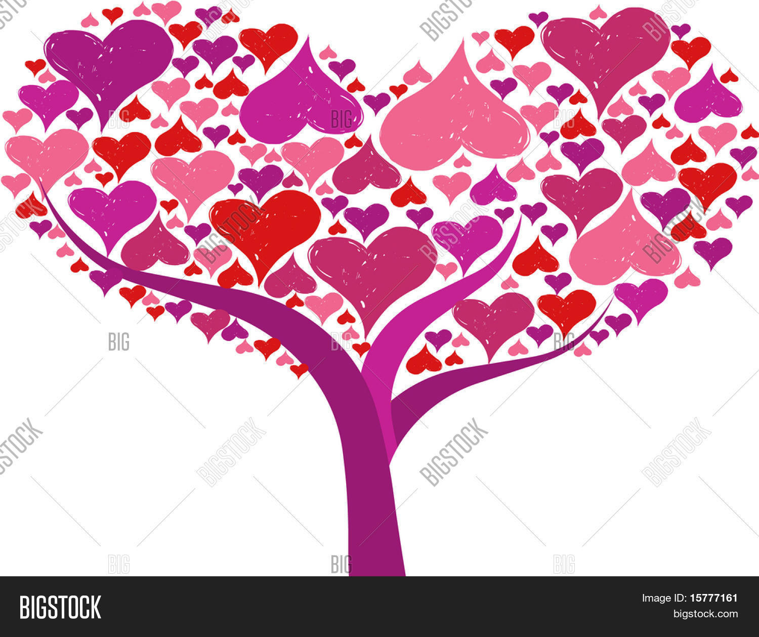 Heart Tree Vector & Photo (Free Trial) | Bigstock