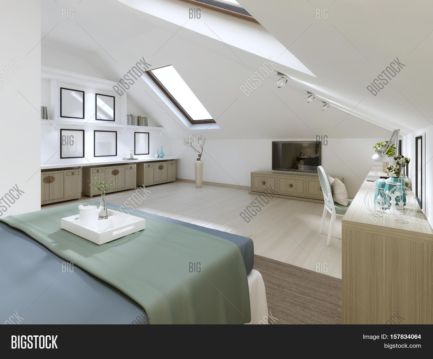 Huge Bedroom On Loft Image & Photo (Free Trial) | Bigstock