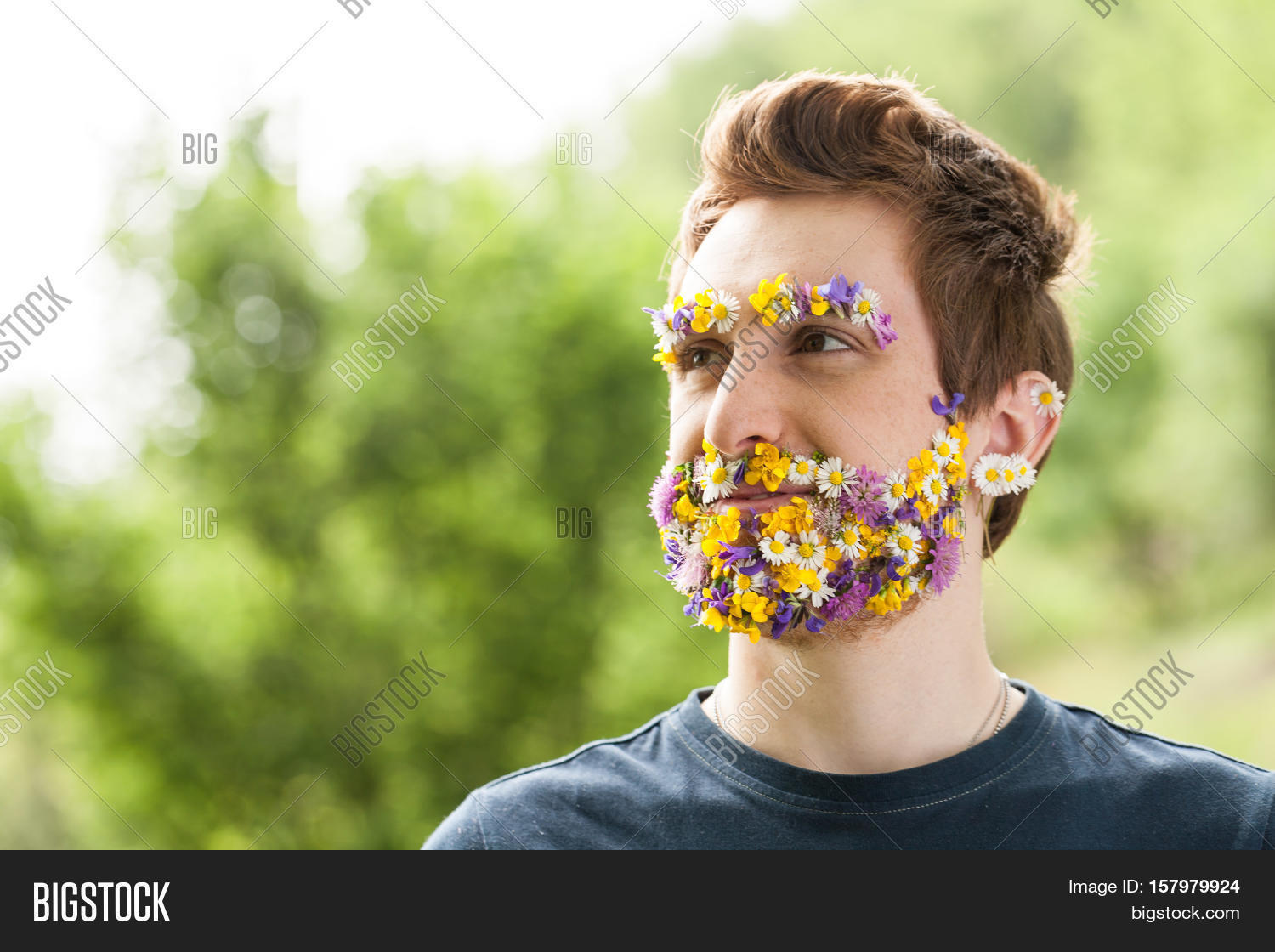 Portrait Guy Flowers Image & Photo (Free Trial) | Bigstock