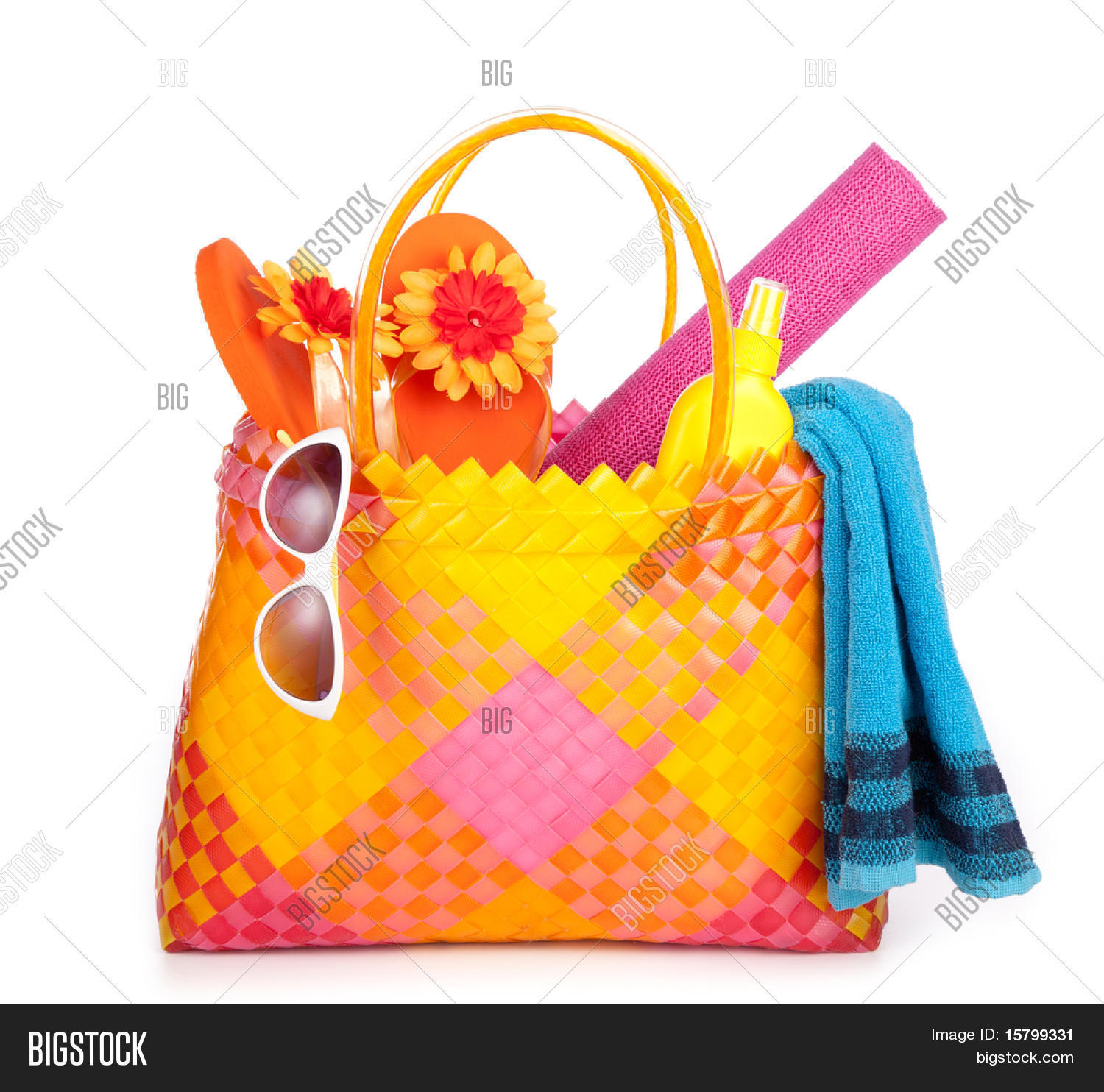 Beach Bag Towel Image & Photo (Free Trial) | Bigstock