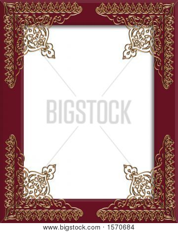 Red Gold Ornate Border Image & Photo (Free Trial) | Bigstock