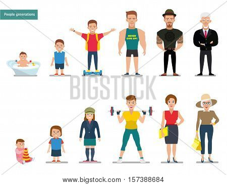 People Generations Vector & Photo (Free Trial) | Bigstock