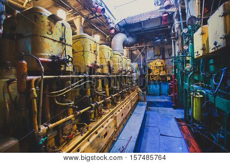 Engine Room On Cargo Image & Photo (Free Trial) | Bigstock