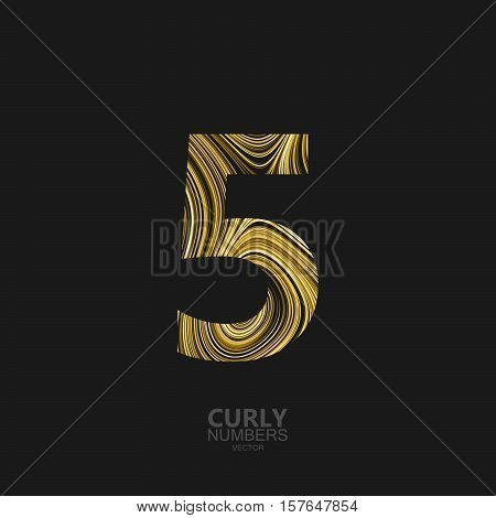 Curly Textured Number Vector & Photo (Free Trial) | Bigstock