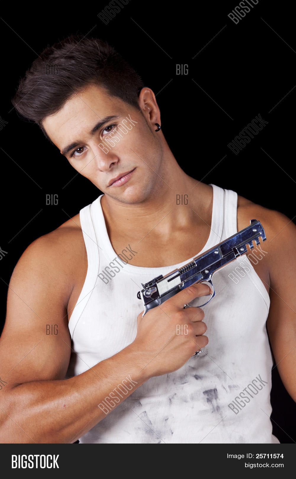 Powerful Young Man Gun Image & Photo (Free Trial) | Bigstock