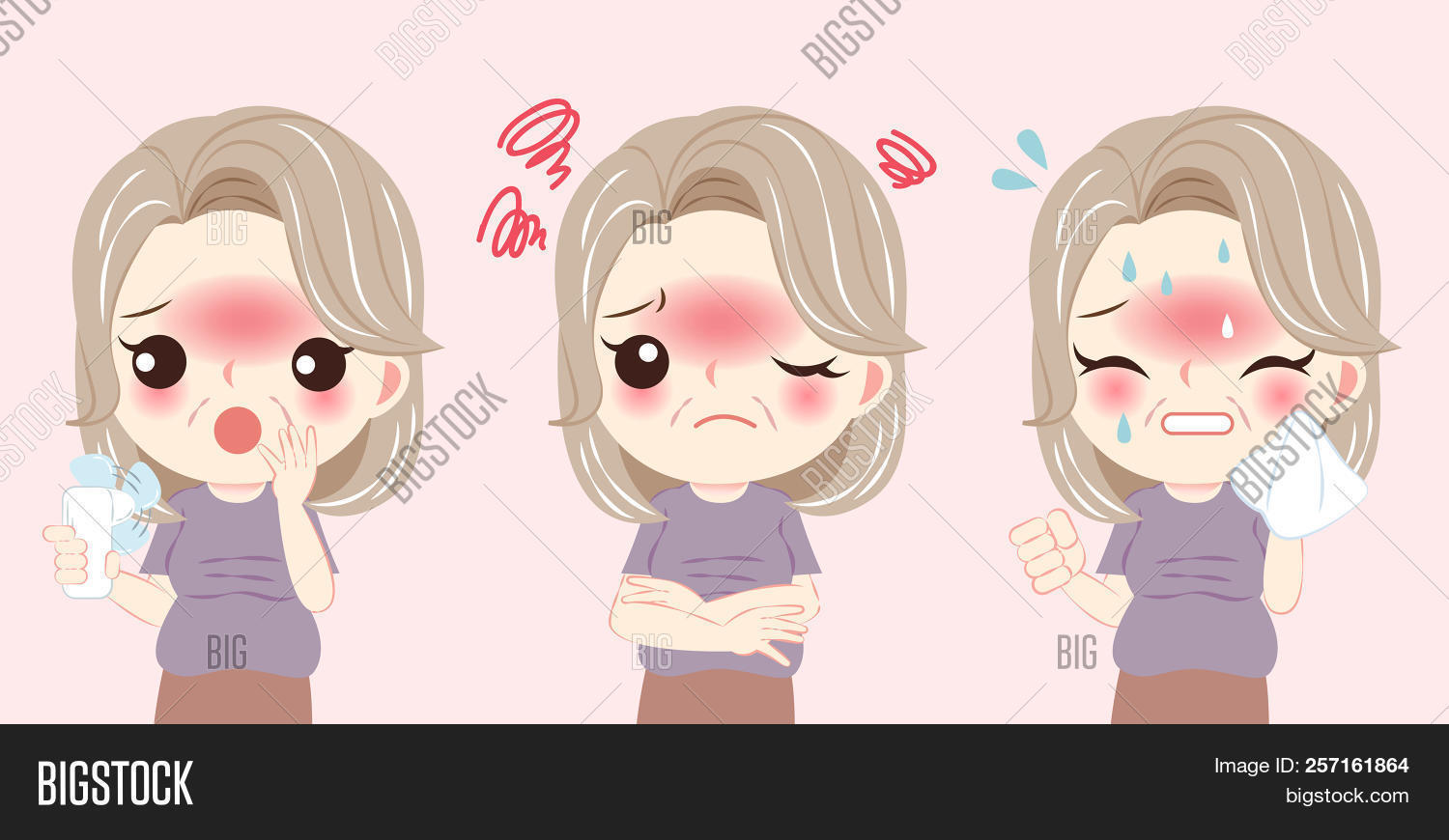 Woman Menopause Vector & Photo (Free Trial) | Bigstock
