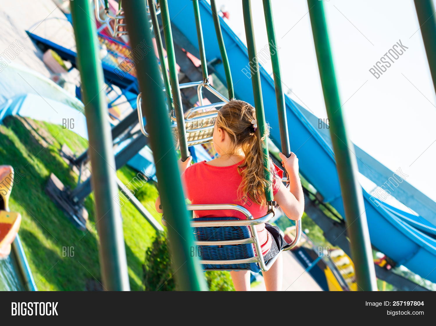 Girl Riding Carousel Image & Photo (Free Trial) | Bigstock