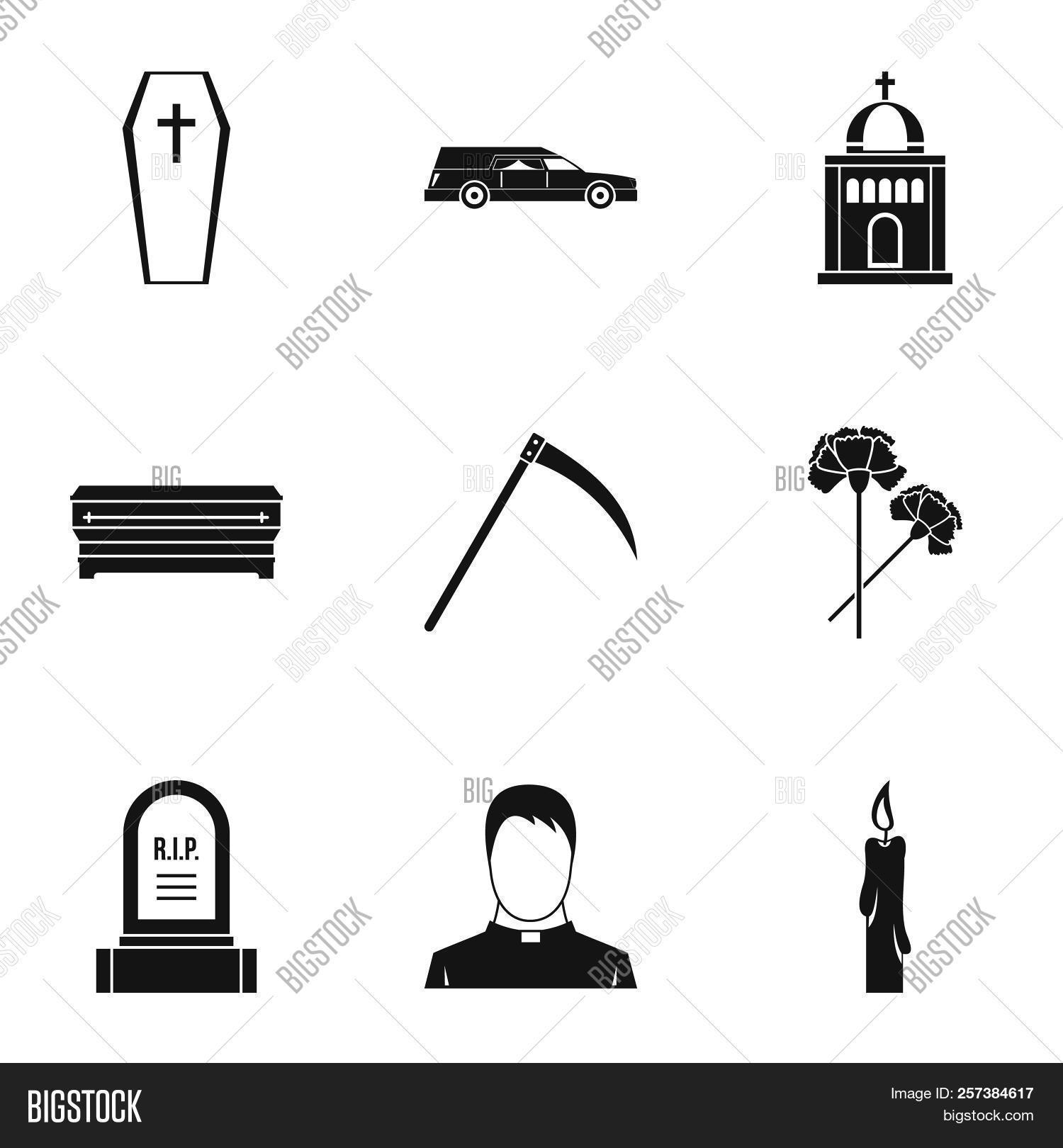 Death Person Icons Set Image & Photo (Free Trial) | Bigstock