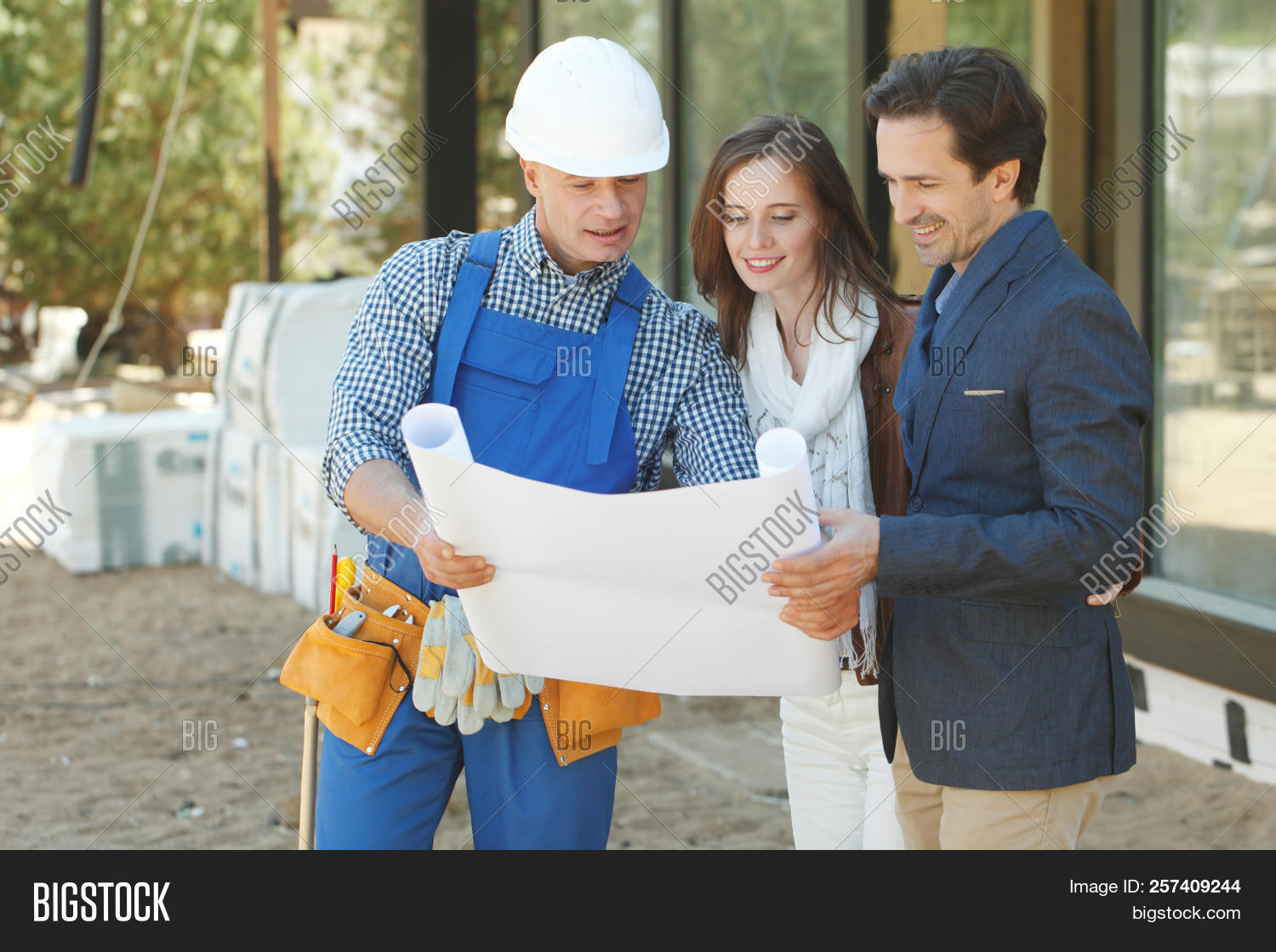 Worker Shows House Image & Photo (Free Trial) | Bigstock