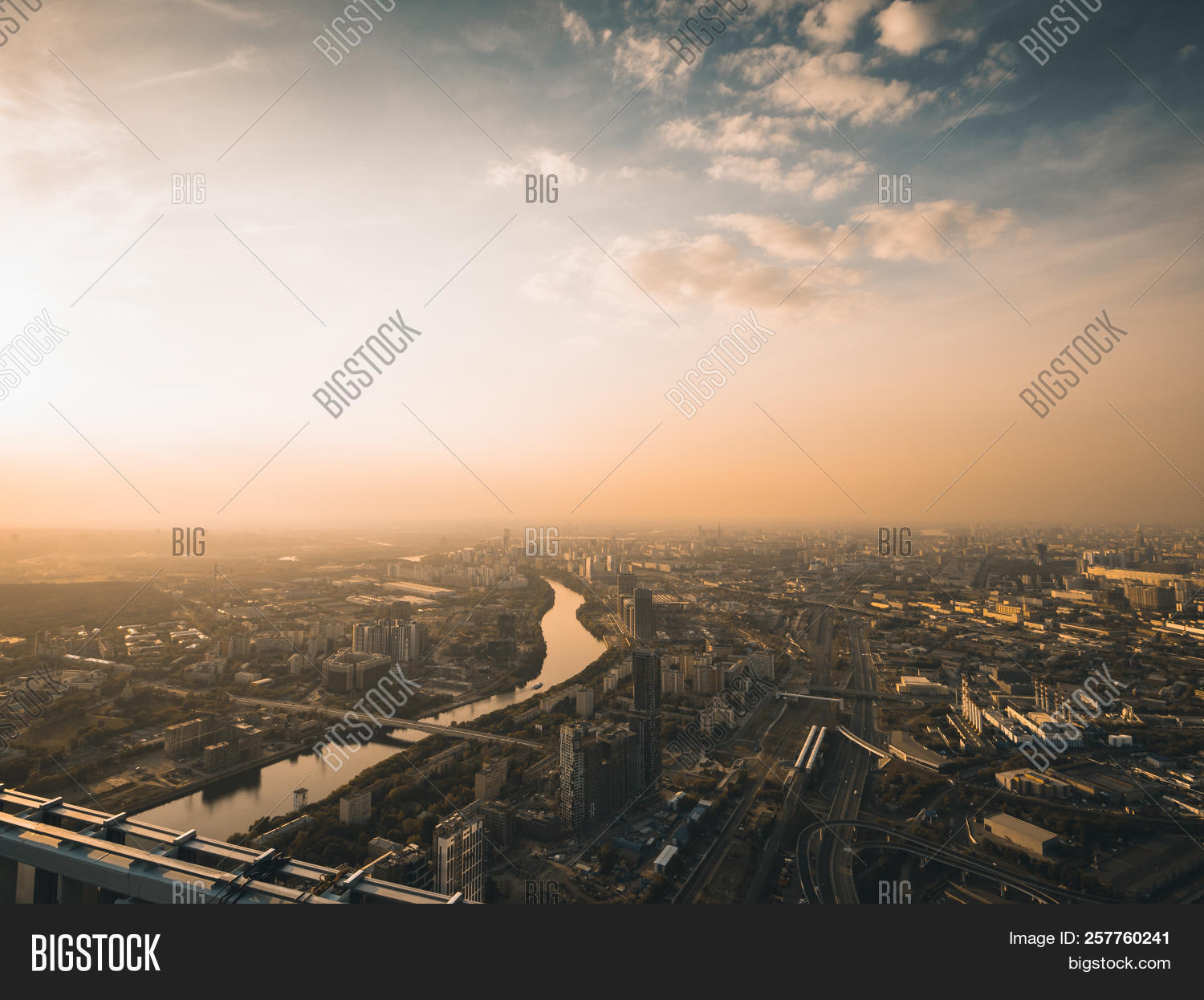 Aerial Top View Moscow Image & Photo (Free Trial) | Bigstock