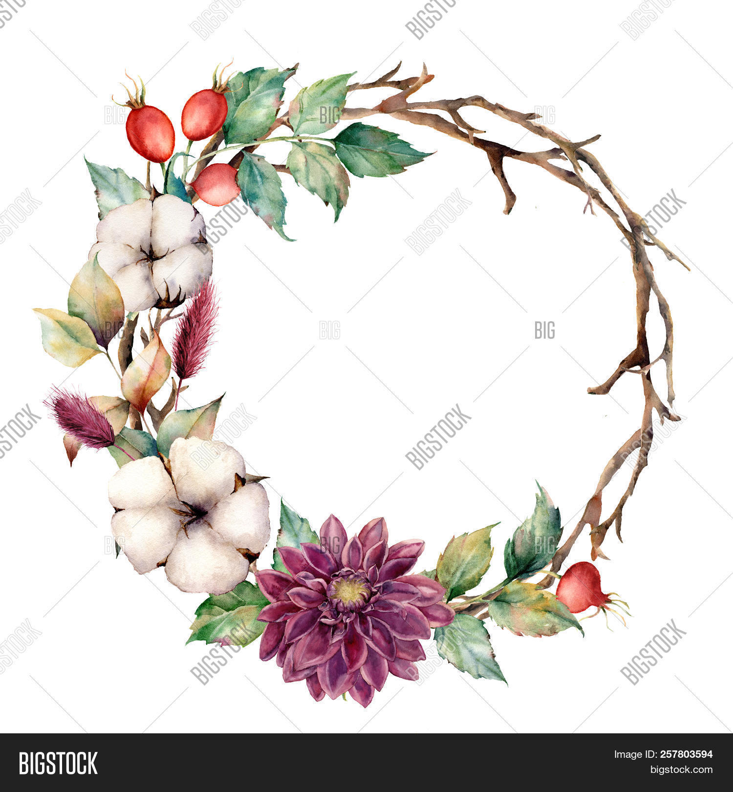 Watercolor Wreath Image & Photo (Free Trial) | Bigstock