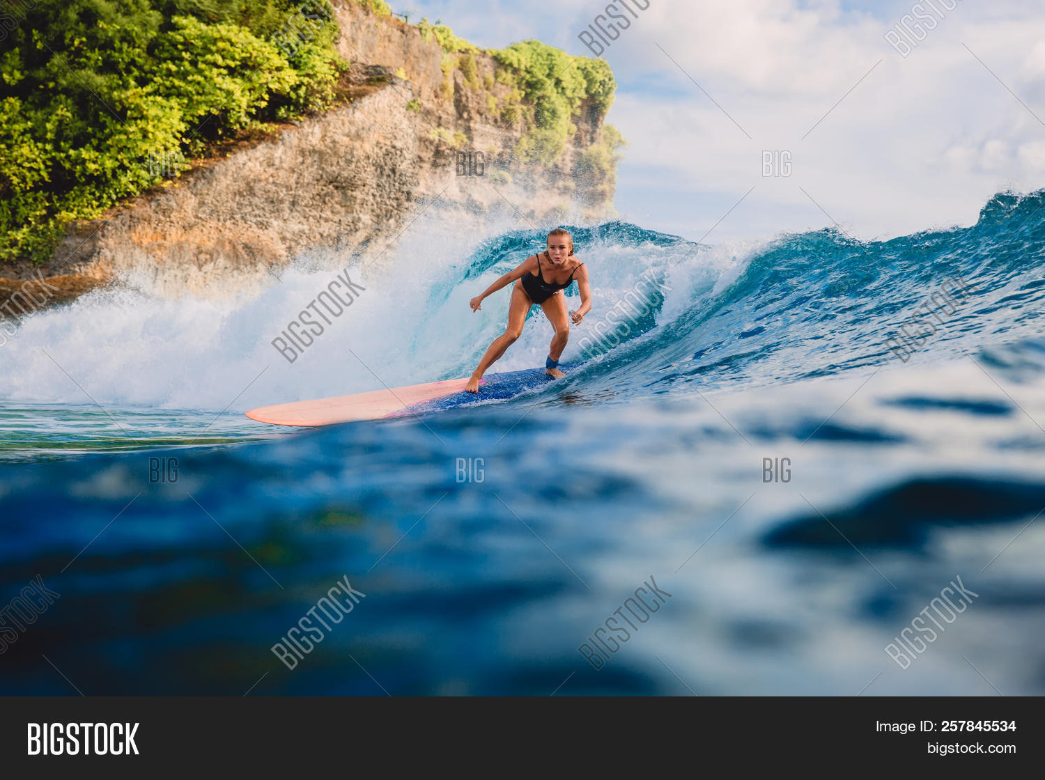 Surf Girl On Long Image & Photo (Free Trial) | Bigstock