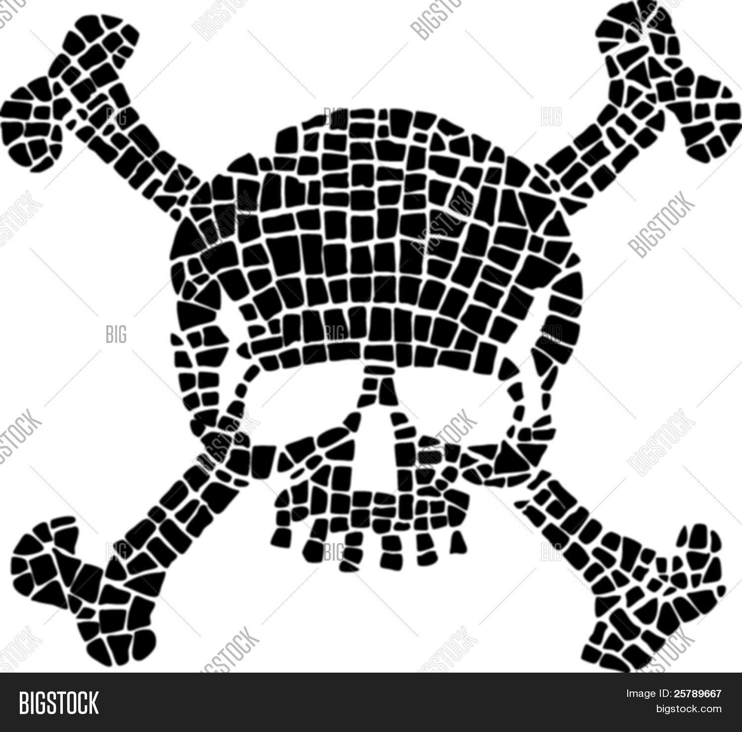 Black Fractured Skull Vector & Photo (Free Trial) | Bigstock