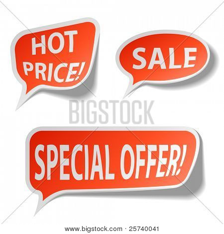 Red Sale Bubble Tags Vector & Photo (Free Trial) | Bigstock