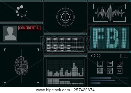 Software Fbi. Monitor Vector & Photo (Free Trial) | Bigstock