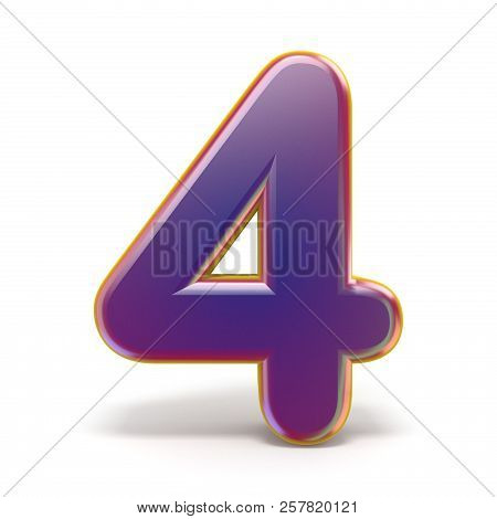 Number Four 4 Purple Image & Photo (Free Trial) | Bigstock