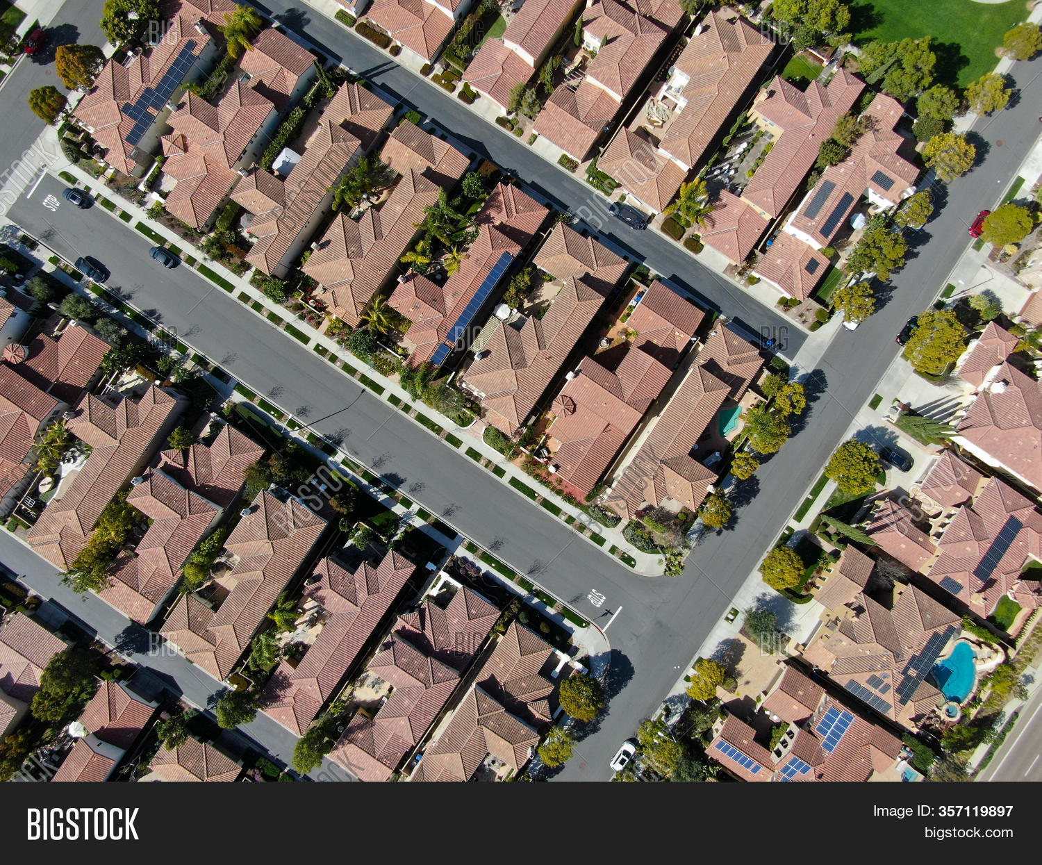 Aerial View Suburban Image & Photo (Free Trial) | Bigstock