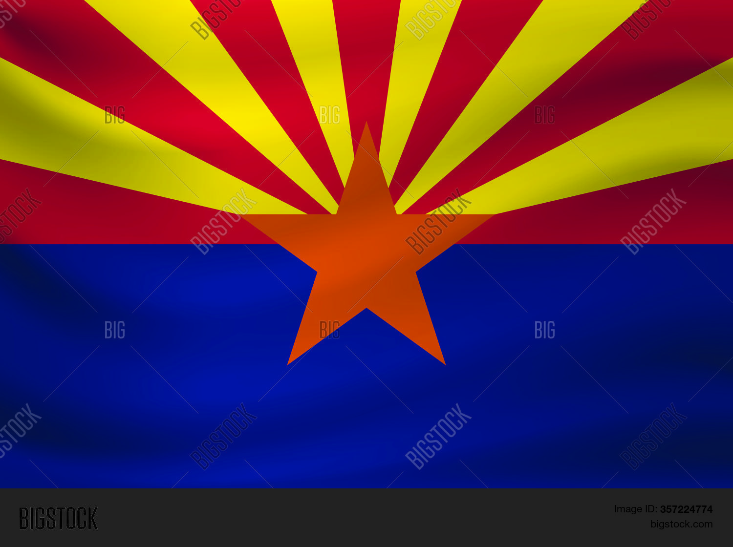 Waving Flag Arizona. Vector & Photo (Free Trial) | Bigstock