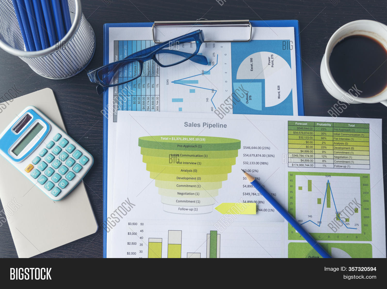 Excel Graph Image & Photo (Free Trial) | Bigstock