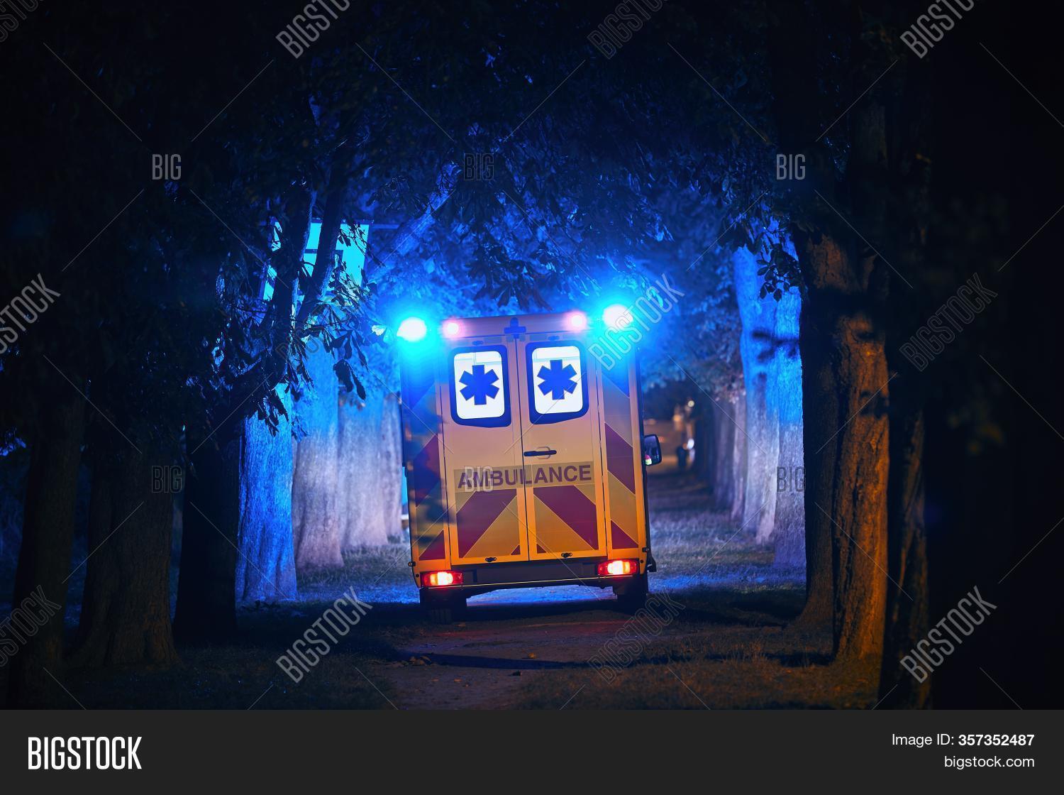 Rear View Ambulance Image & Photo (Free Trial) | Bigstock