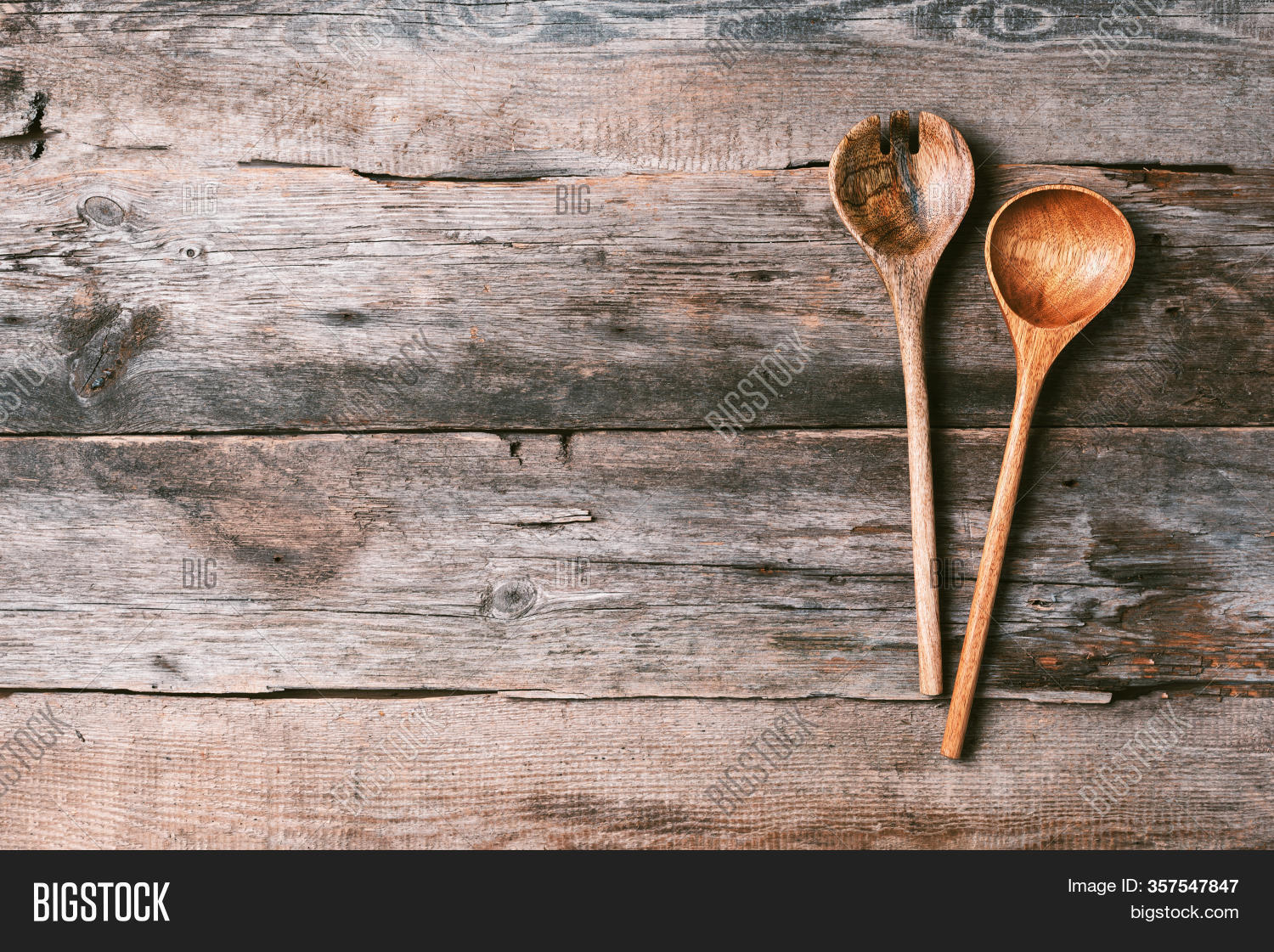 Wooden Spoon On Rustic Image & Photo (Free Trial) | Bigstock