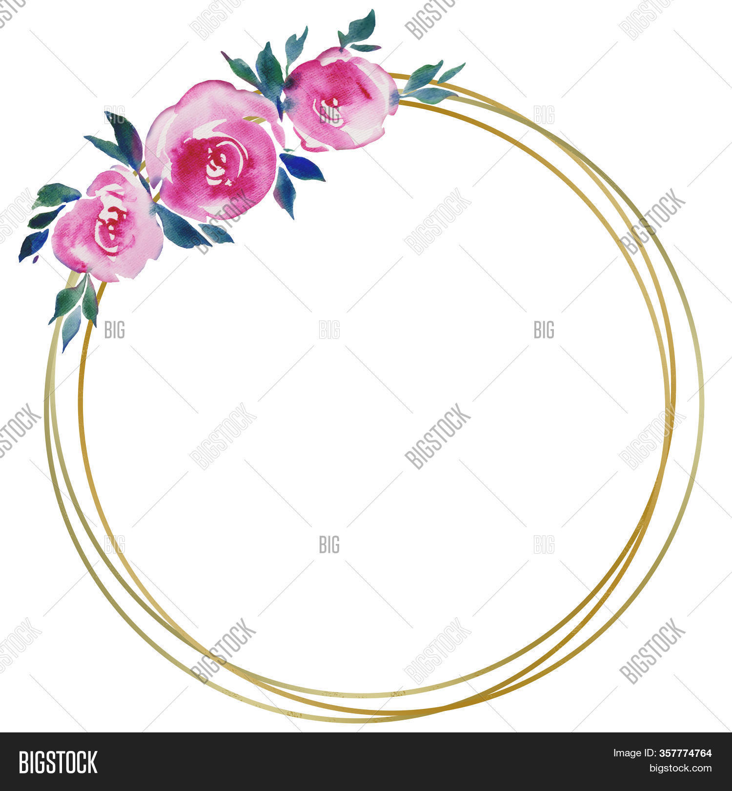 Golden Round Frame Image & Photo (Free Trial) | Bigstock