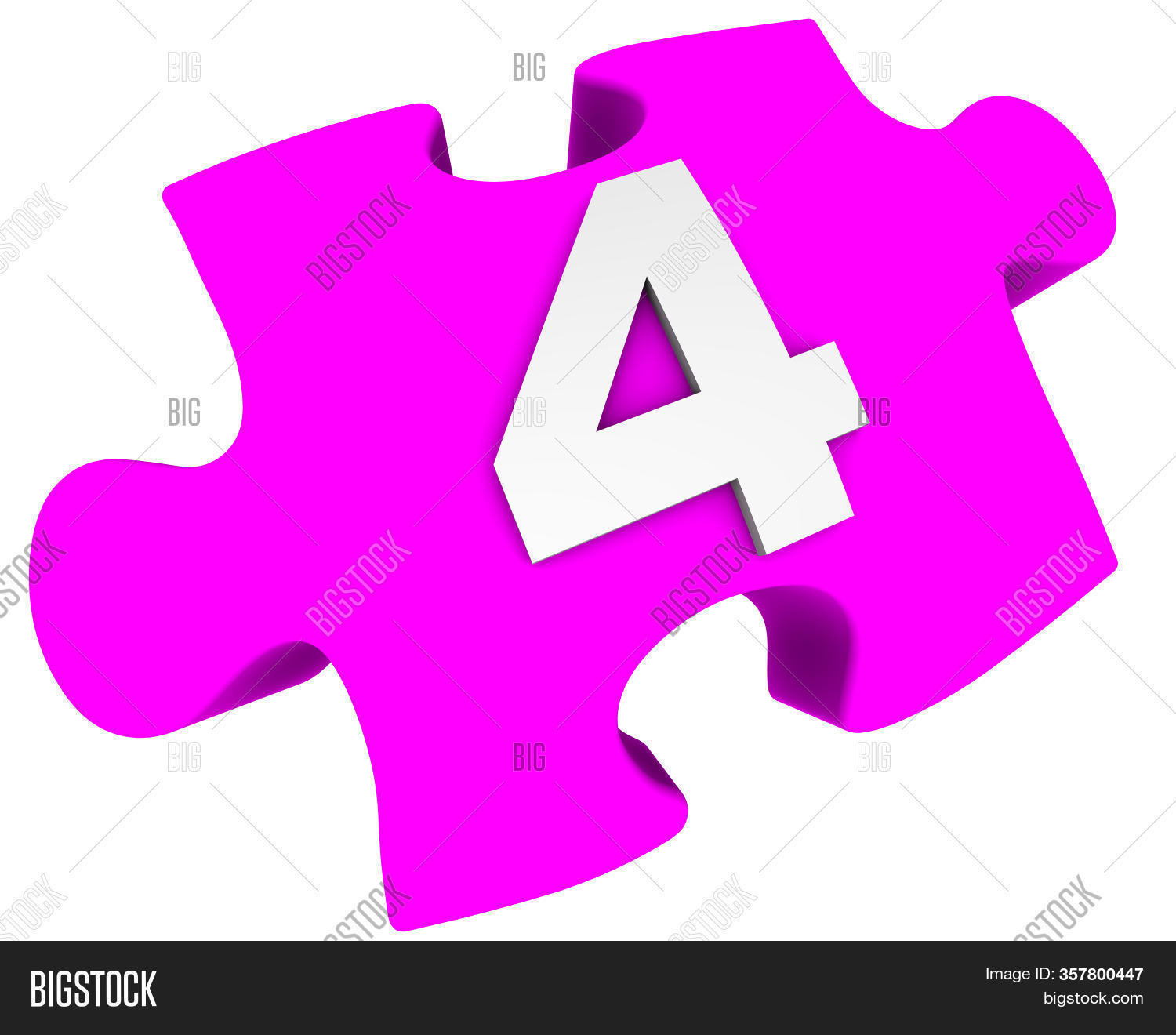 Number Four. Puzzle Image & Photo (Free Trial) | Bigstock