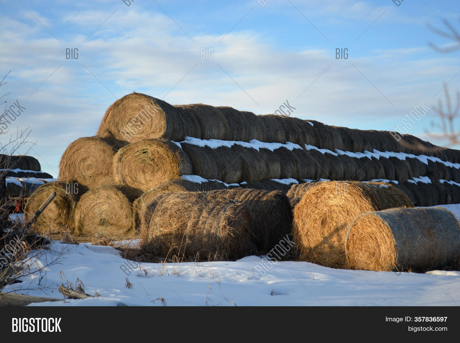 Large Stacks Hay Bails Image & Photo (Free Trial) | Bigstock