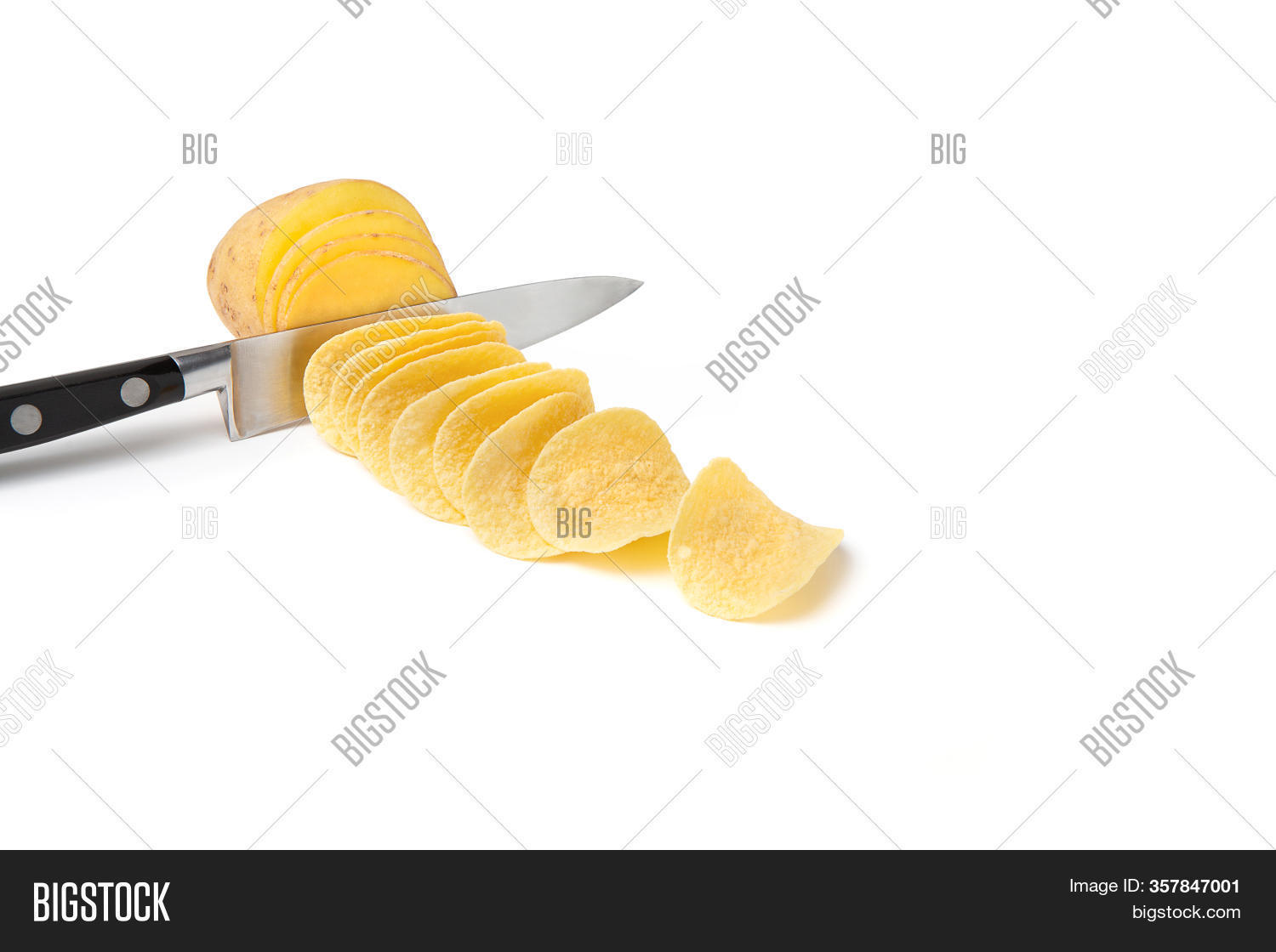 Knife Cuts Potatoes Image & Photo (Free Trial) | Bigstock