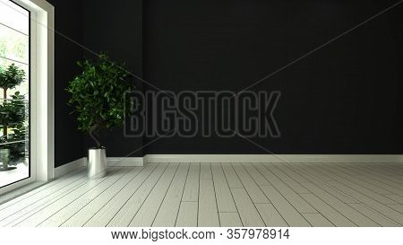 Black Wall Empty Room Image & Photo (Free Trial) | Bigstock