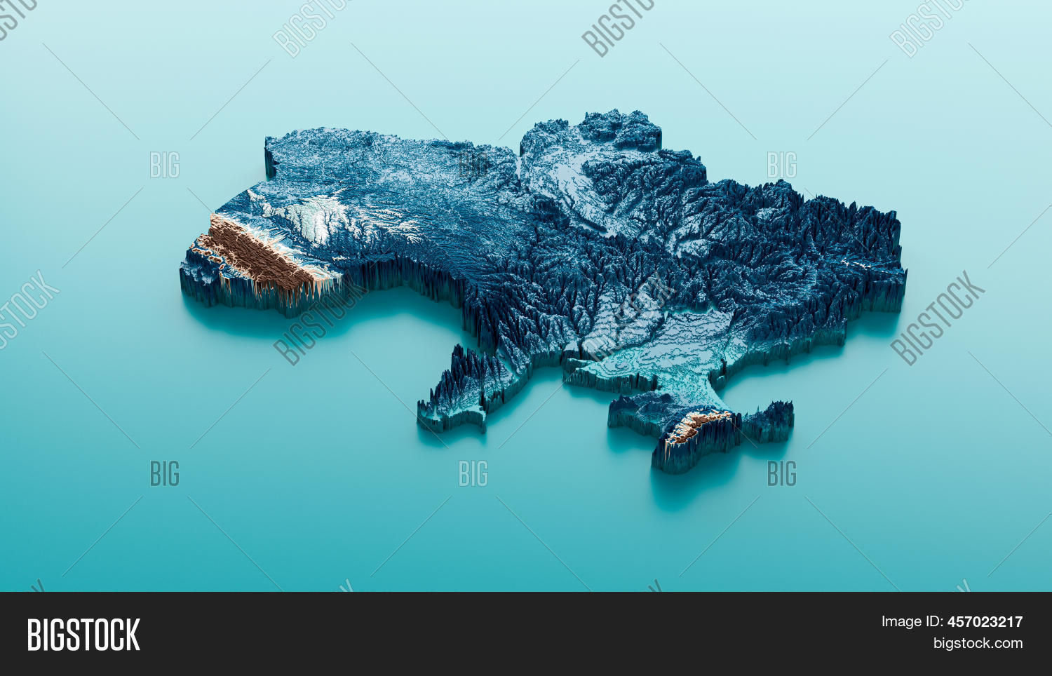 Topographic Ukraine Image & Photo (Free Trial) | Bigstock